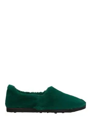 Marni Faux Fur Slip-on Loafers - Green