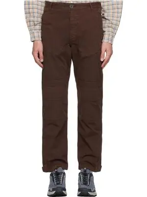 RANRA Belt Loop Casual Cotton Poplin Trousers - Red