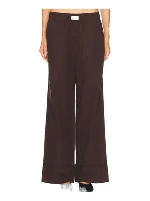 ENTIRE STUDIOS Drawstring Palazzo Pants - Brunette