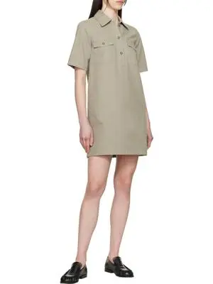 A.p.c. Selia A-line Midi Dress - Taupe