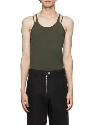 DION LEE Double-strap Tank Top - Black