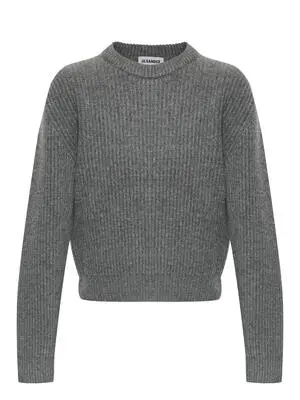 JIL SANDER Wool Crew Neck Sweater - Grey