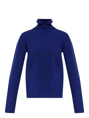 JIL SANDER Wool Turtleneck - Blue