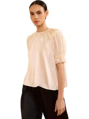 Ulla Johnson Alina Silk Top - Ivory