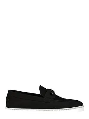 CHRISTIAN LOUBOUTIN Chambeliboat Leather Boat Shoes - Black