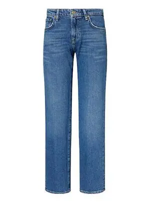 7 For All Mankind Calie Straight-leg Cotton Denim Jeans - Explorer