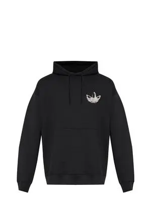 ADIDAS ORIGINALS Fleece-back Sweatshirt With Logo - Black