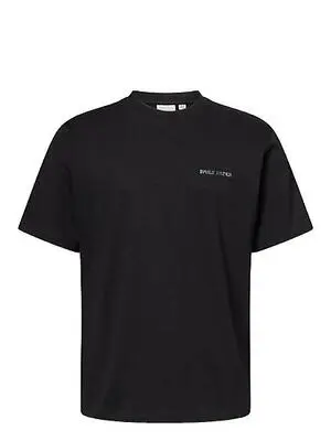 DAILY PAPER Metal Shield Crewneck Cotton-jersey T-shirt - Black