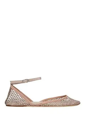 Christopher Esber Minette Mesh Ballet Flats - Blush