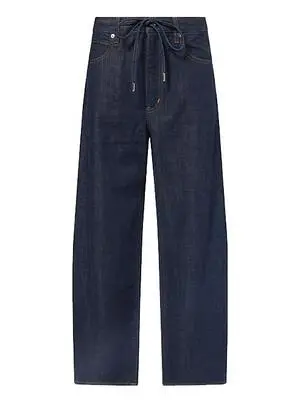 FRAME FRAME Drawstring Waistband Bow Wide-Leg Denim Jeans Rinse