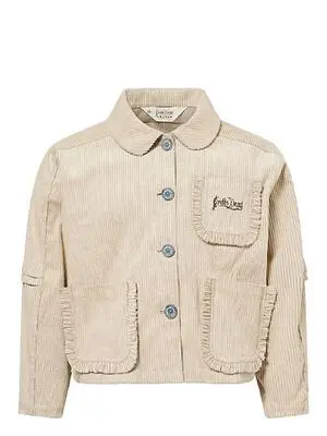 BRAIN DEAD Logo Embroidered Corduroy Jacket - Natural