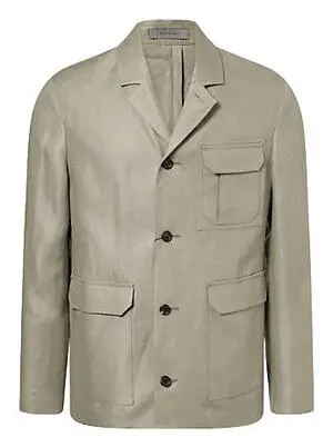 Corneliani Patch-pocket Cotton Jacket - Green Coloured 053