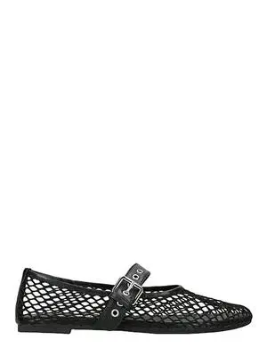 Senso Carina Woven Ballet Flats With Mary Jane Strap - Black