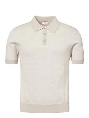 ARNE Este Knit Polo Shirt - Stone