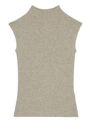 REISS Dita Slim-fit Metallic Woven Vest - Gold