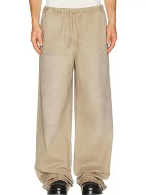 Acne Studios Plott Peached Light Cotton Twill Pant - Light Beige