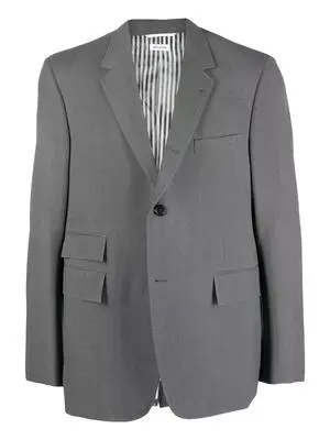 Thom Browne Single-breasted Wool Blazer - Grey