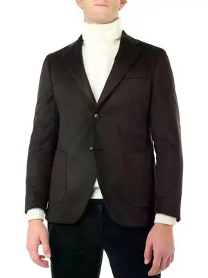AL DUCA D’AOSTA 1902 Single-breasted Wool Blazer - Brown
