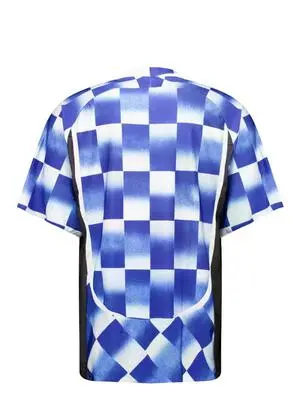 LE PERE Torn Checkered Jersey - Blue