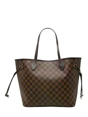 LOUIS VUITTON Damier Ebene Neverfull Mm Tote Bag - Brown