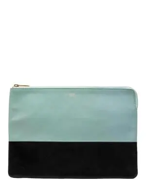 Celine Bicolor Lambskin Solo Clutch Bag - Blue