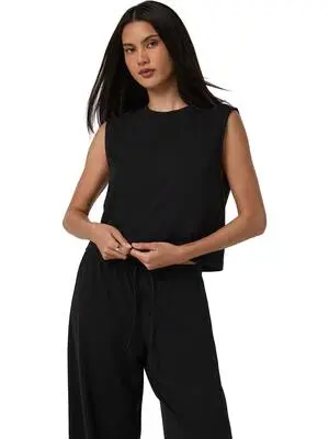 Vuori Heavyweight Cotton Easy Tank Top - Black