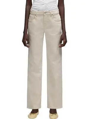 7 For All Mankind Calie High Rise Straight Jeans - Moondust