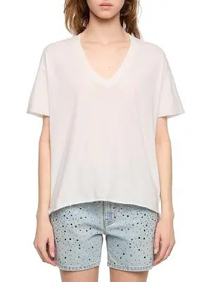 Zadig&Voltaire Tommer V-neck Cotton Tee - Judo