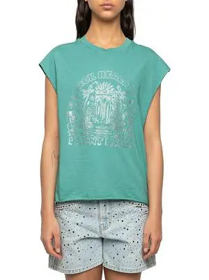 Zadig&Voltaire Zadig & Voltaire Cloe Cascade Tank Top Borneo