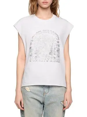 Zadig&Voltaire Zadig & Voltaire Cloe Cascade Tank Top White