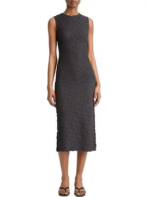 Vince Sleeveless Side Drape Dress - Ink