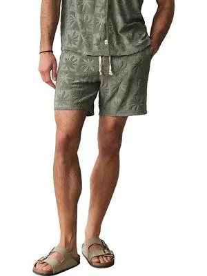 Marine Layer Textured Terry Shorts - Sea Spray