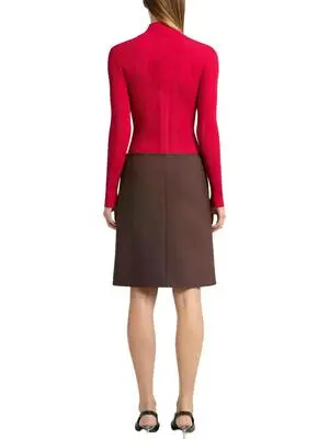 COURREGES Rib-knit Slash-detail Sweater - Red