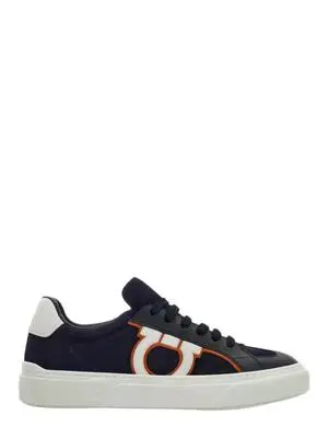 FERRAGAMO Gancini Panelled Sneakers - Blue
