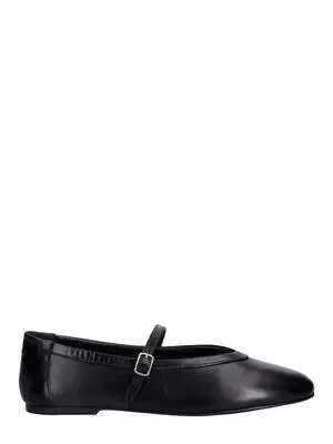 Gant Leather Buckle Ballet Flats - Black