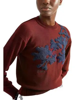 ERDEM Erdem Embroidered Merino Wool Sweater