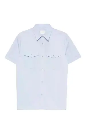 A.p.c. Short Sleeve Shirt With Chest Pockets - Blue