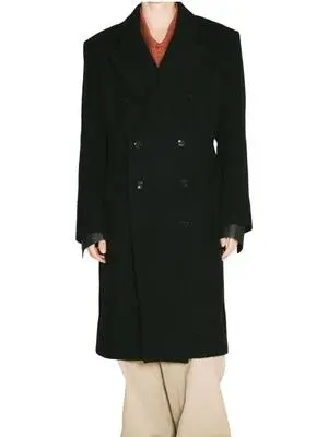 Martine Rose Double-breasted Long Coat - Black