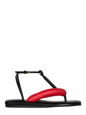 Givenchy Boudoir Bicolor Nappa Leather Thong Sandals - Black/red