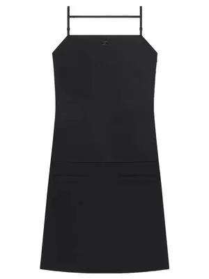 COURREGES Bi-material Mini Dress - Black