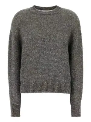 Brunello Cucinelli Sequin Embellished Knitted Sweater - Grey