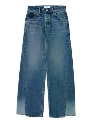 Moussy Vintage Holyoke Panelled Wide-leg Jeans - Blue