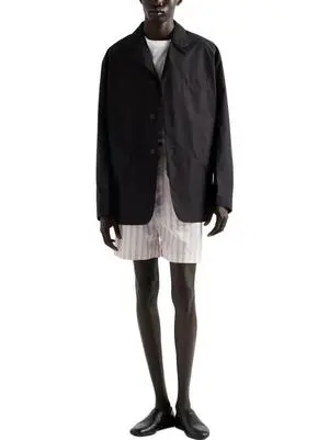 Prada Single-breasted Technical Cotton Jacket - Black