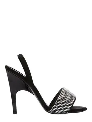 Attico Embellished Stiletto Sandals - Black