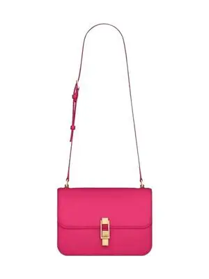 Saint Laurent Carré Leather Shoulder Bag - Pink