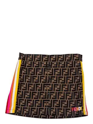 FENDI Fendi Zucca Print Skirt With Side Stripe Detail