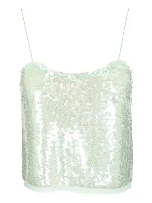 FORTE_FORTE Sequin Camisole Top - White