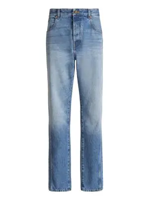 Balmain Straight-leg Denim Jeans - Blue