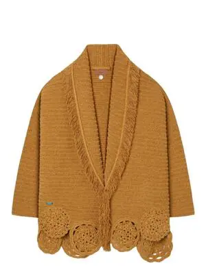 Alanui Island Memories Crochet Cardigan - Brown