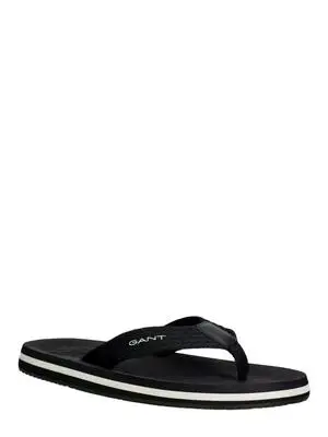 Gant Logo-embossed Flip-flops - Black